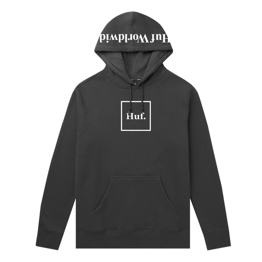 HUF Box Logo Pullover Hoodie - Black – Dogfish Menswear