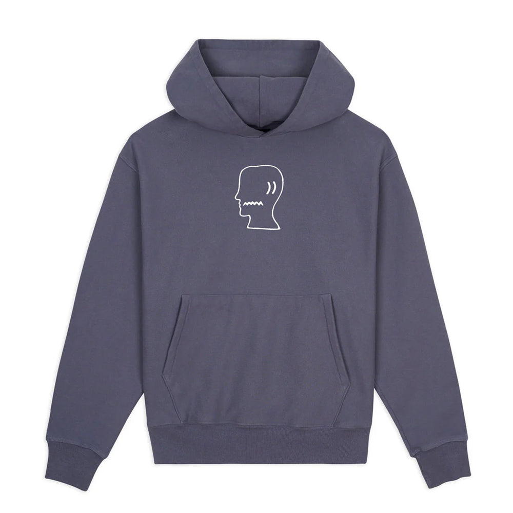 Brain Dead BD Logo Head Hoodie - Slate – Dogfish Menswear