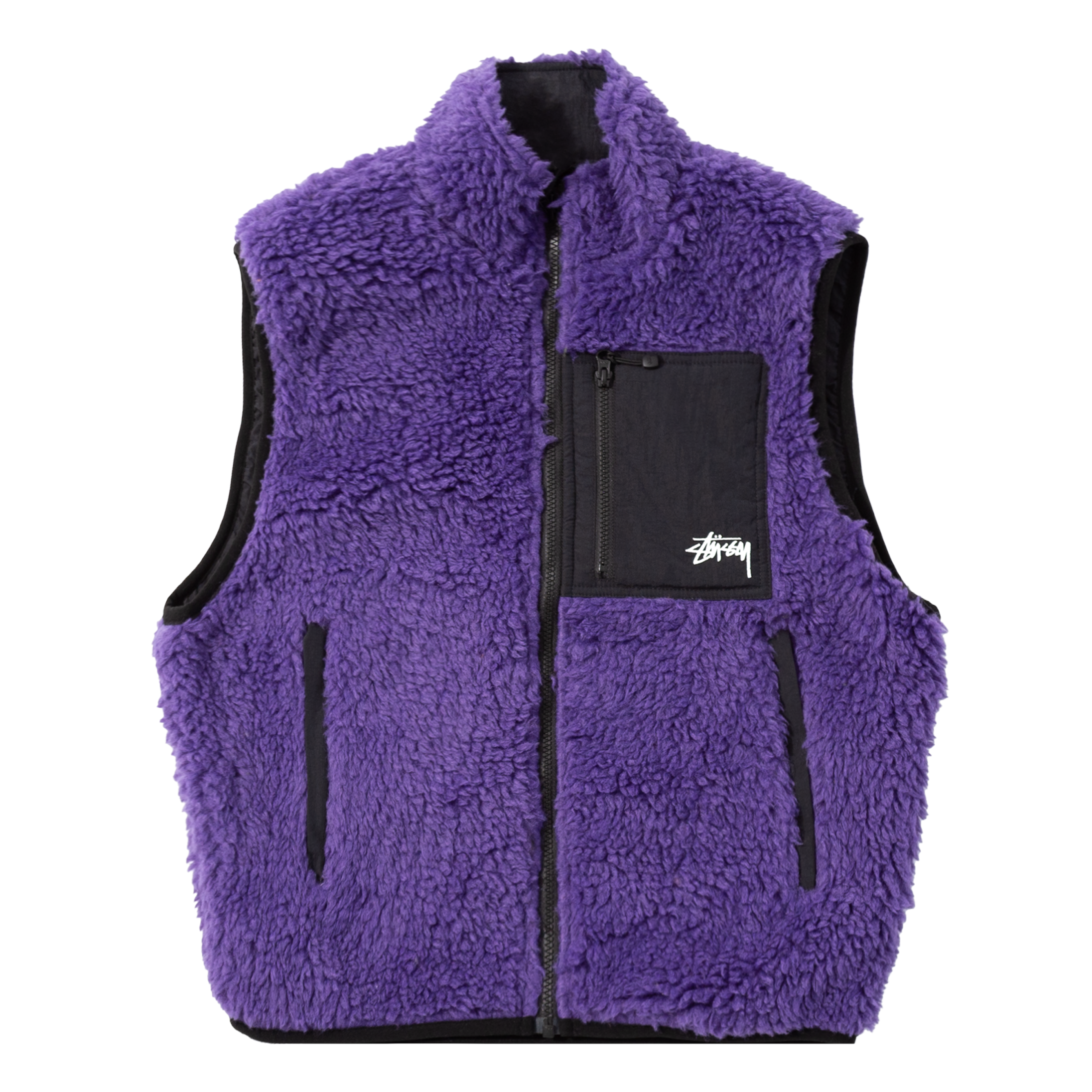 Stüssy Sherpa Vest - Purple – Dogfish Menswear