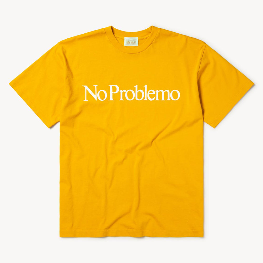 Aries Arise No Problemo T-Shirt - Mustard – Dogfish Menswear
